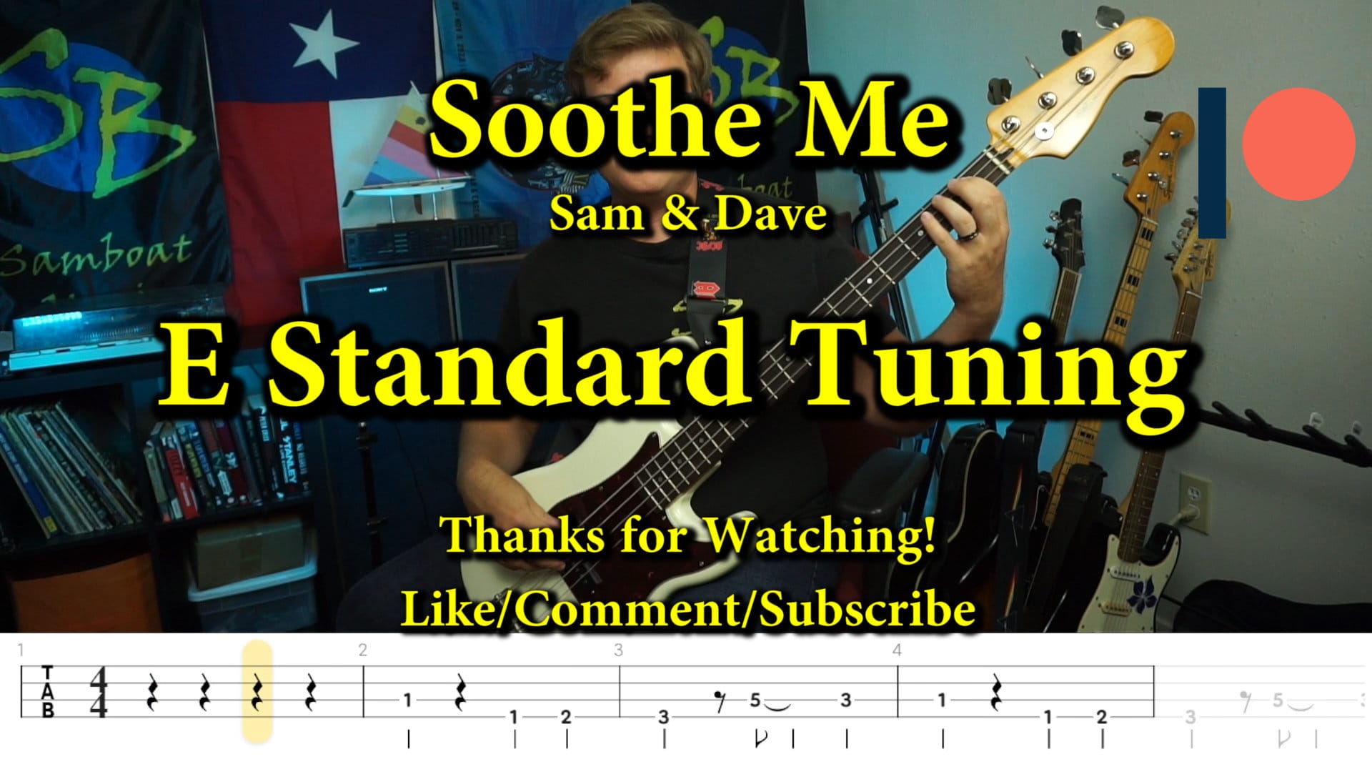 Soothe Me - Sam & Dave (Bass Cover with Tabs) - SamboatMusic